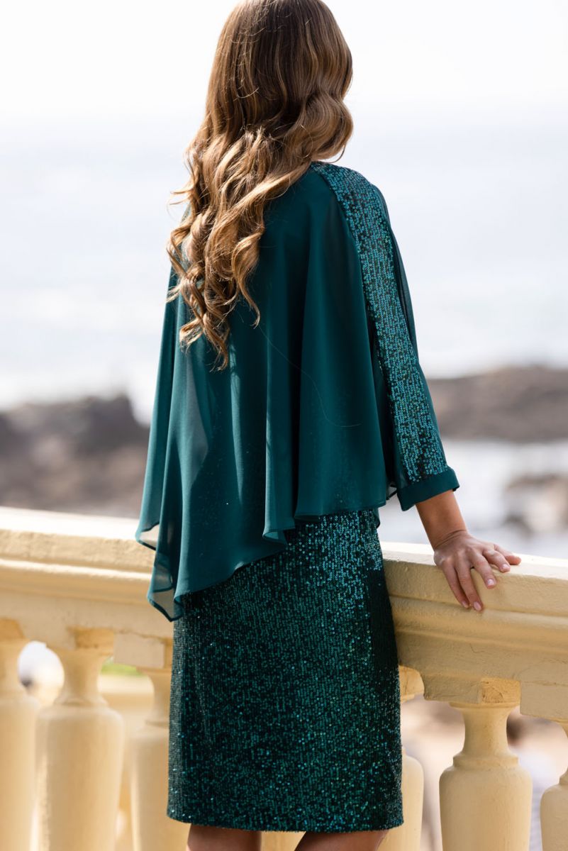 Frank Lyman Sequin Overlay Dress – Kachoo Giftware